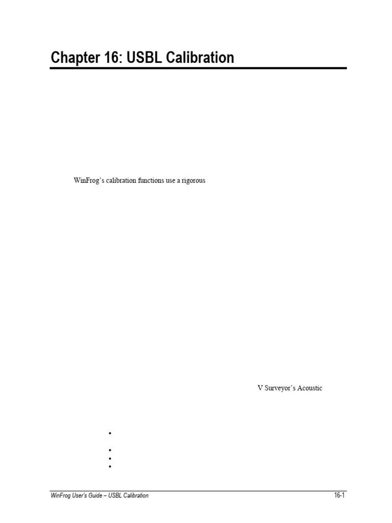 WFUG 16 - USBL Calibration | PDF | Computer File | Calibration