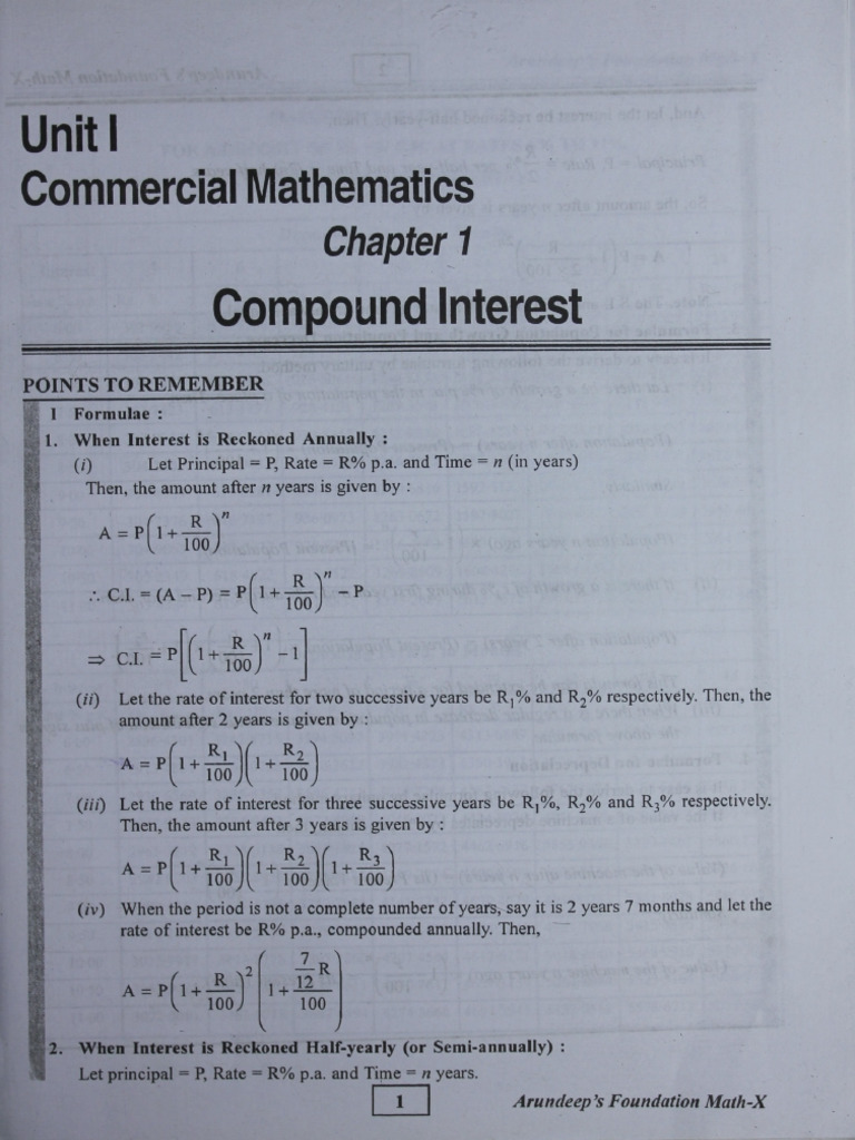 Chapter-01 Compound Interest | PDF
