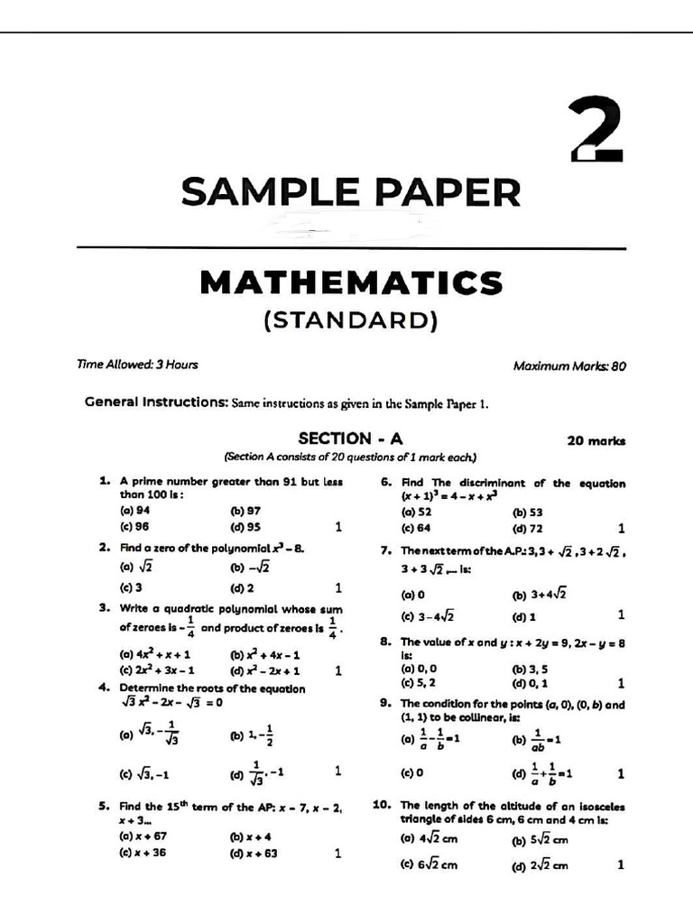 DPS Pre Board 1 Practice Paper | PDF