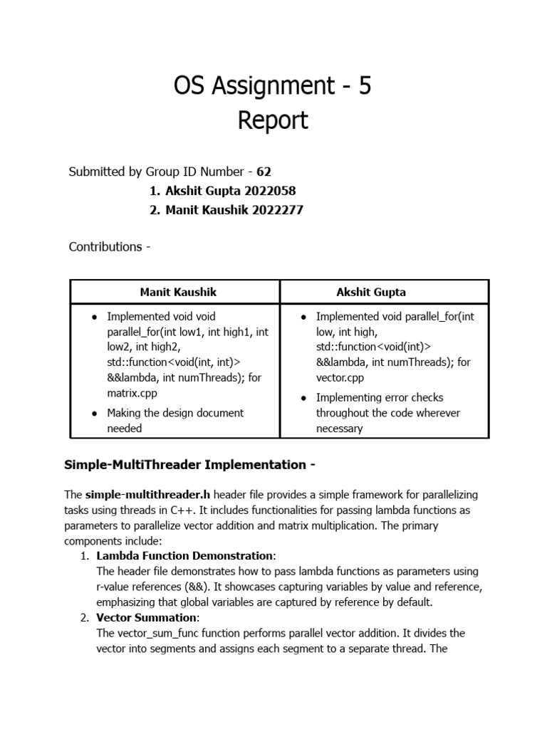 SimpleMultiThreader | PDF | Anonymous Function | Parameter (Computer Programming)