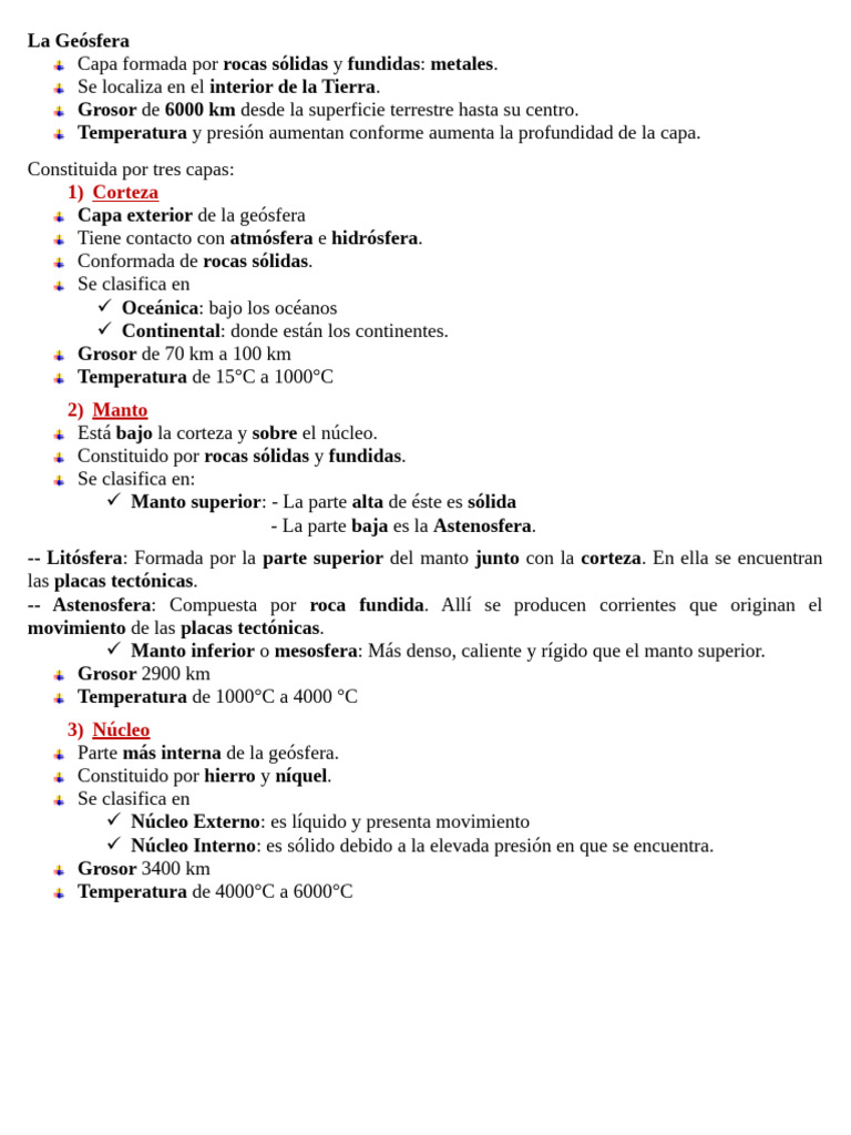 Estructura y Capas de la Geósfera | PDF