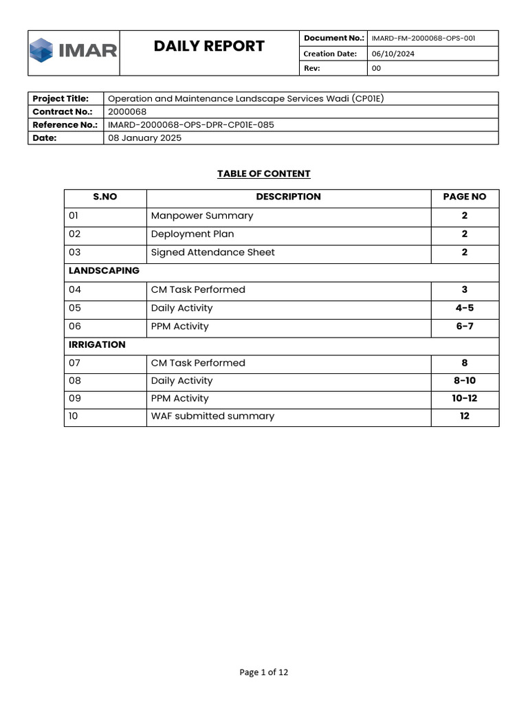 Imard 2000068 Ops DPR Cp01e 085 08-01-2025 Landscaping and Irrigation ...