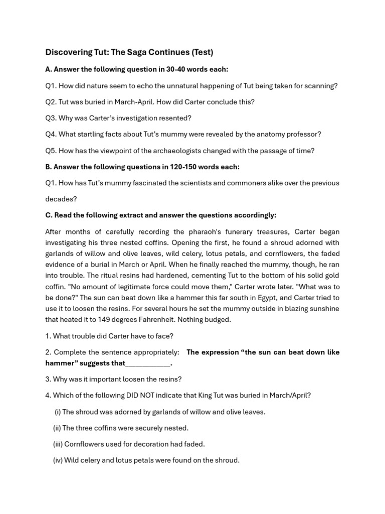 Tutankhamun: Unveiling Mysteries | PDF