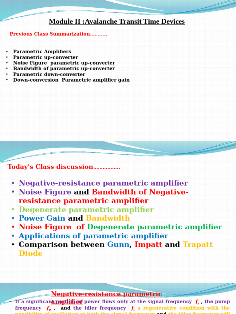 Module2 Lecturer6 PPT | PDF | Amplifier | Bandwidth (Signal Processing)