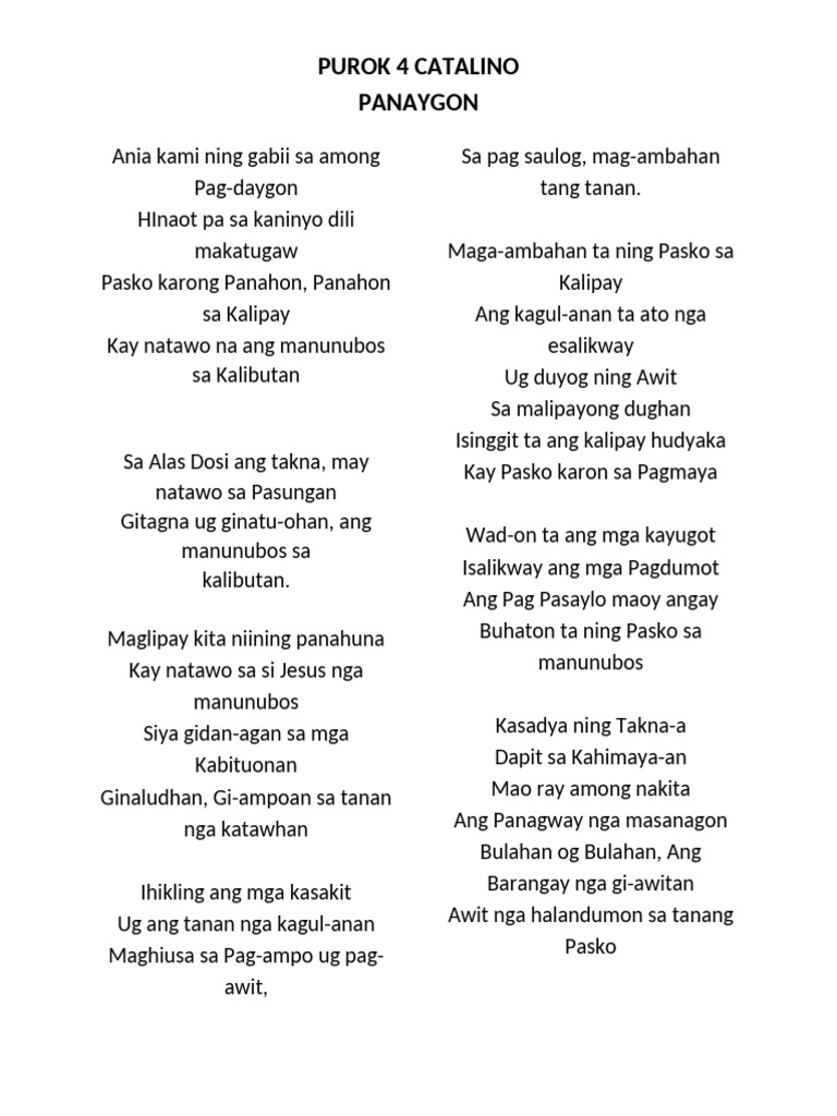 Panaygon | PDF