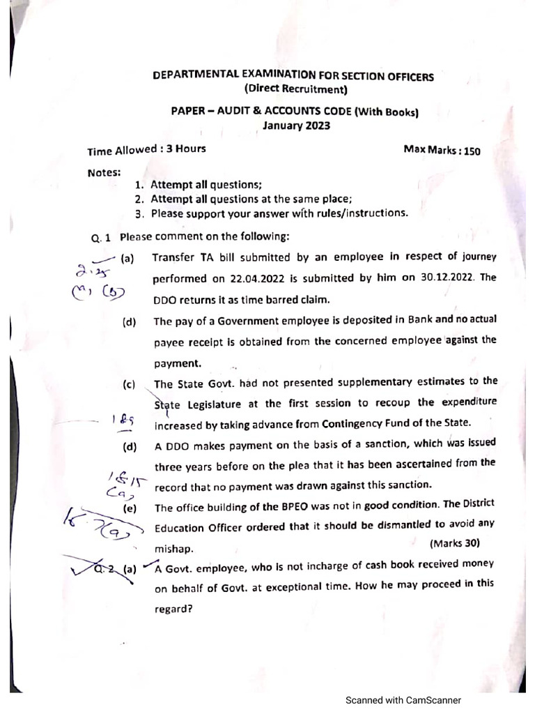 CAC Paper Punjab SAS | PDF