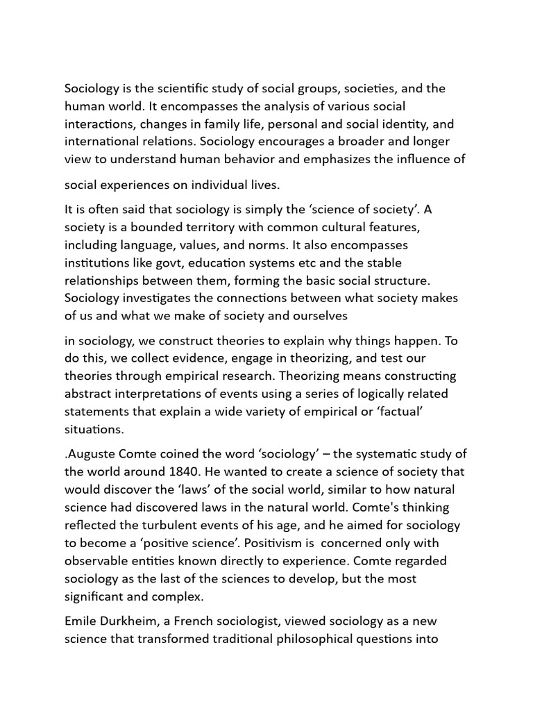 Understanding Sociology: Key Concepts | PDF | Sociology | Max Weber