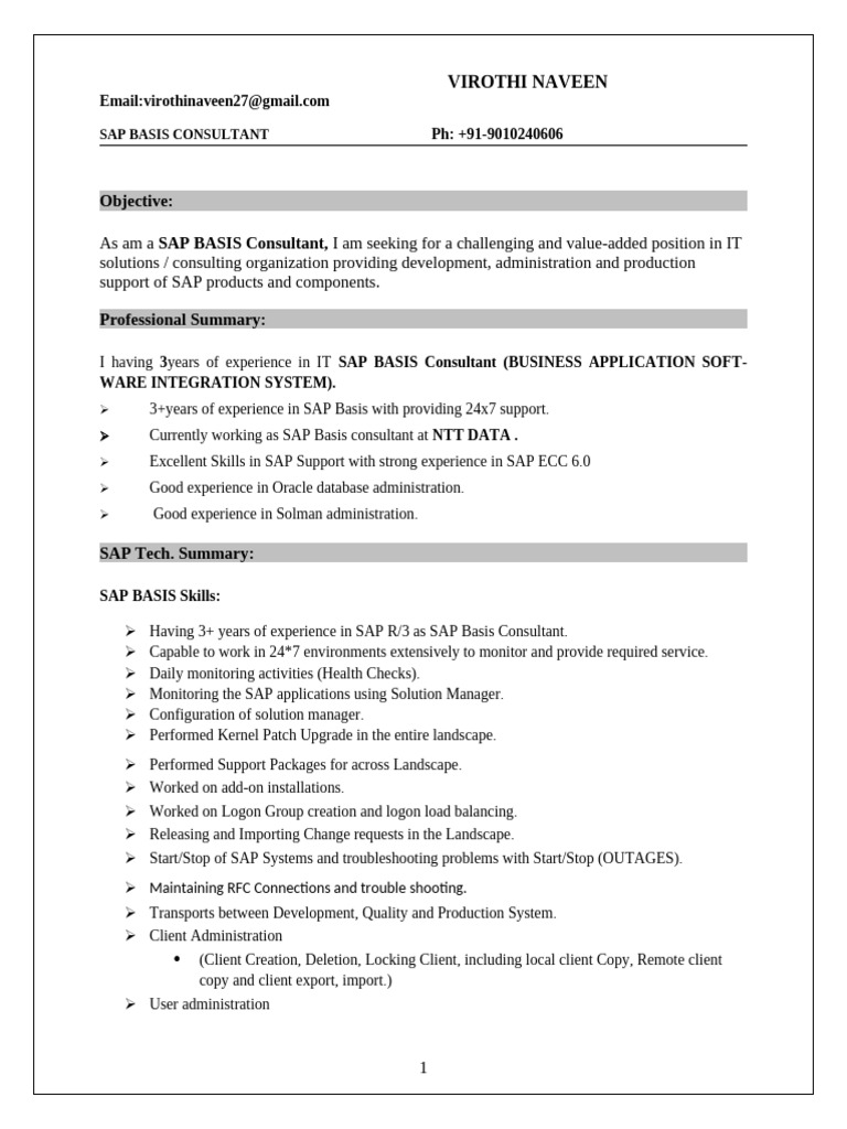 Naveen_SAP Basis | PDF | Kernel (Operating System) | Operating System