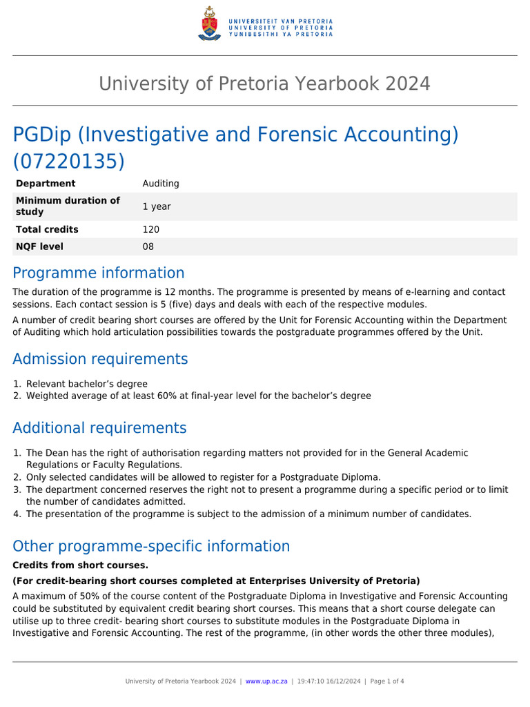 Programme 07220135 Abridged | PDF | Postgraduate Education | Academic ...