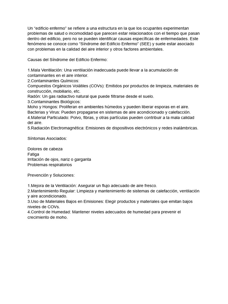 Edificio Enfermo | PDF