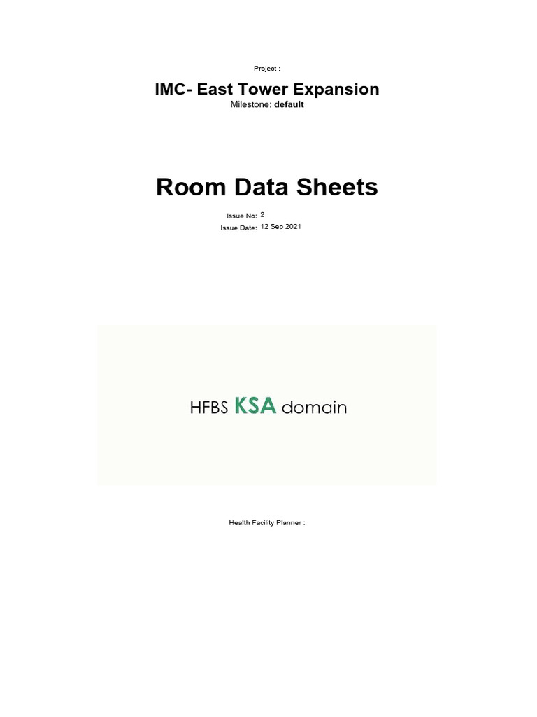 ET Room Data Sheet Report | PDF | Door | Computer Monitor