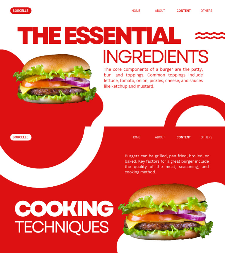 White and Red Modern Burger Presentation | PDF