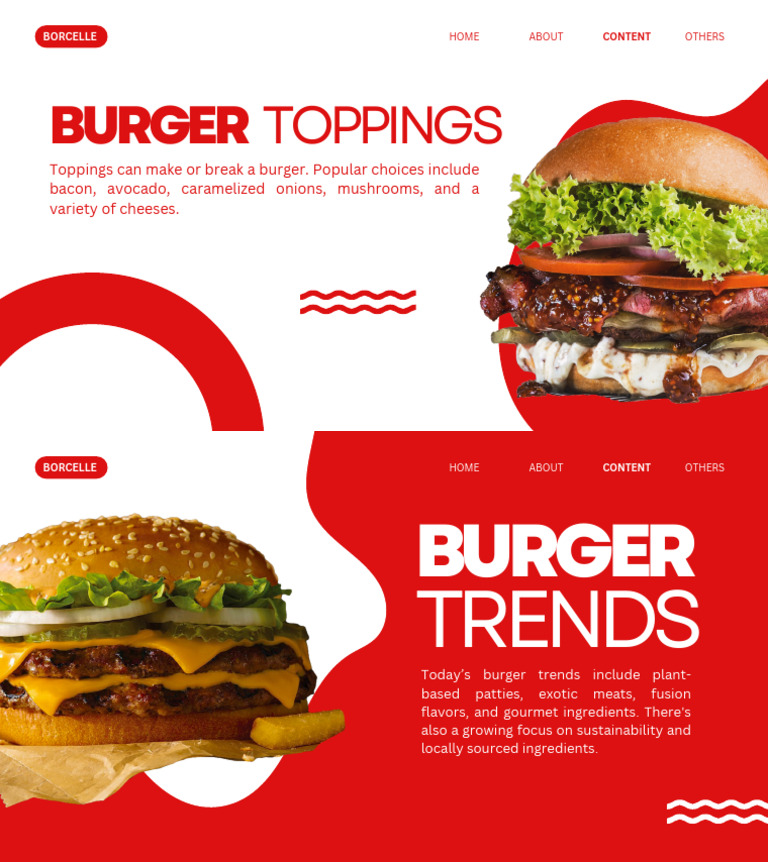 White and Red Modern Burger Presentation | PDF
