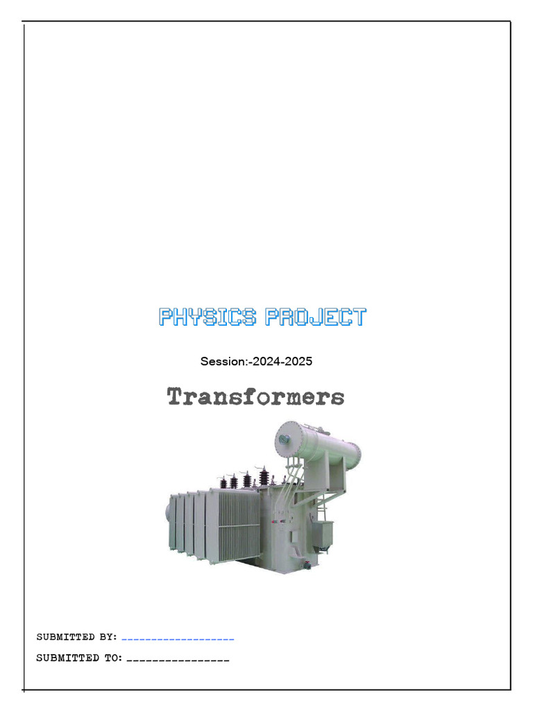 Transformer XII Physics Investigatory Project | PDF | Transformer | Inductor