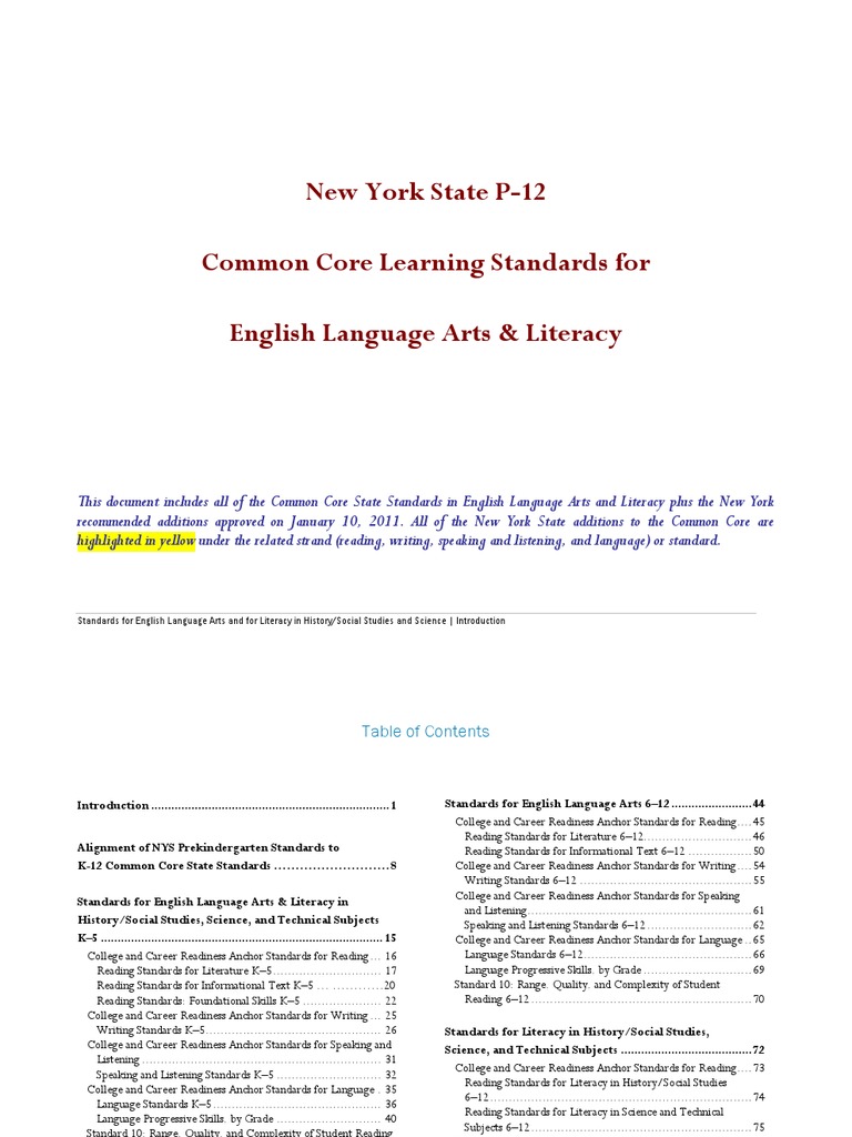 Reading Standards | PDF | National Assessment Of Educational Progress ...