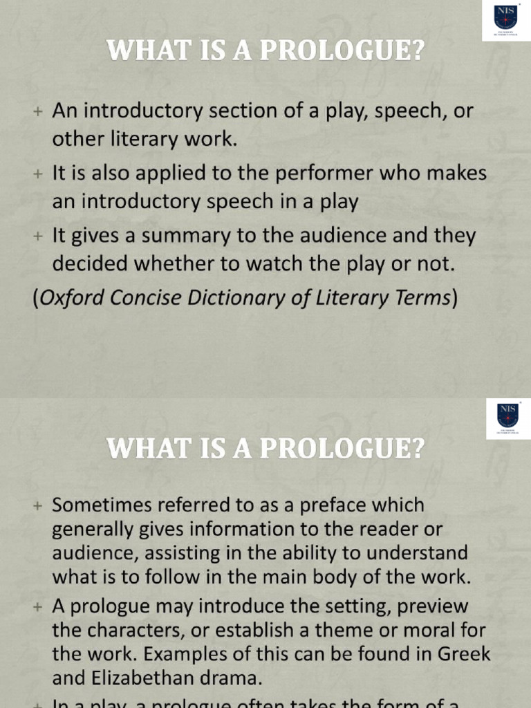 Prologue | PDF