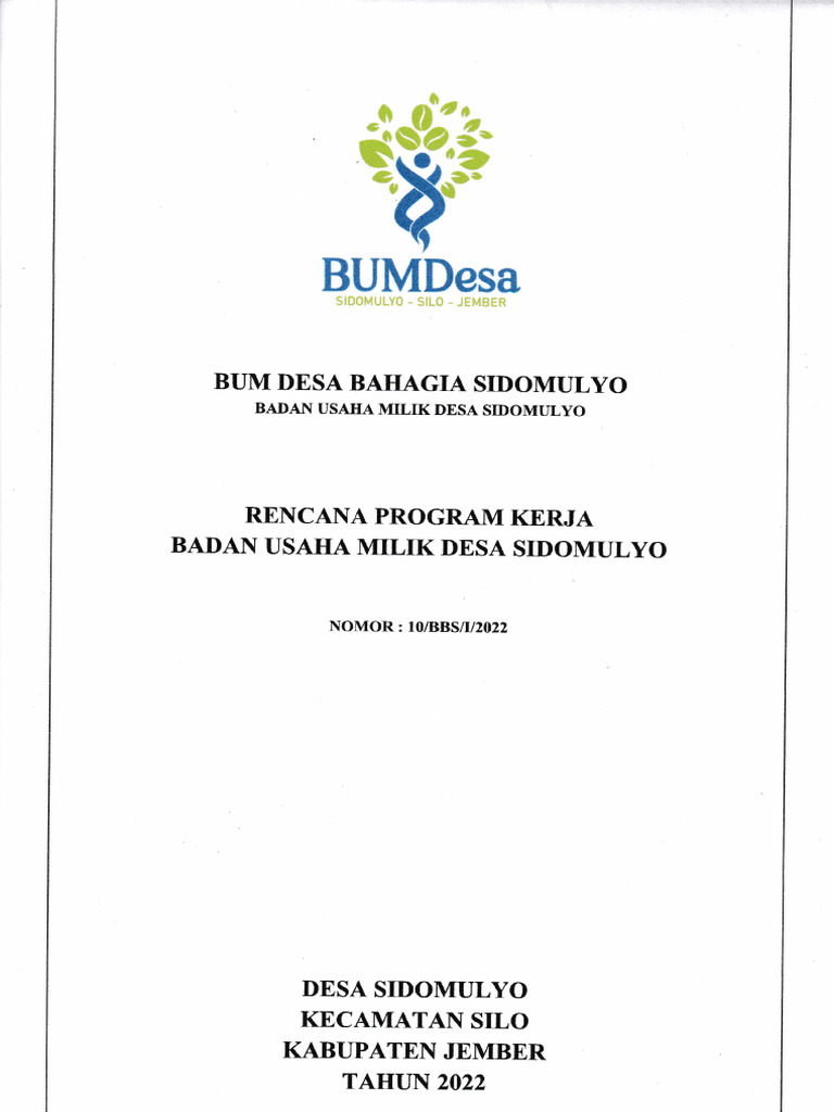 Program Rencana Kerja Bumdes | PDF