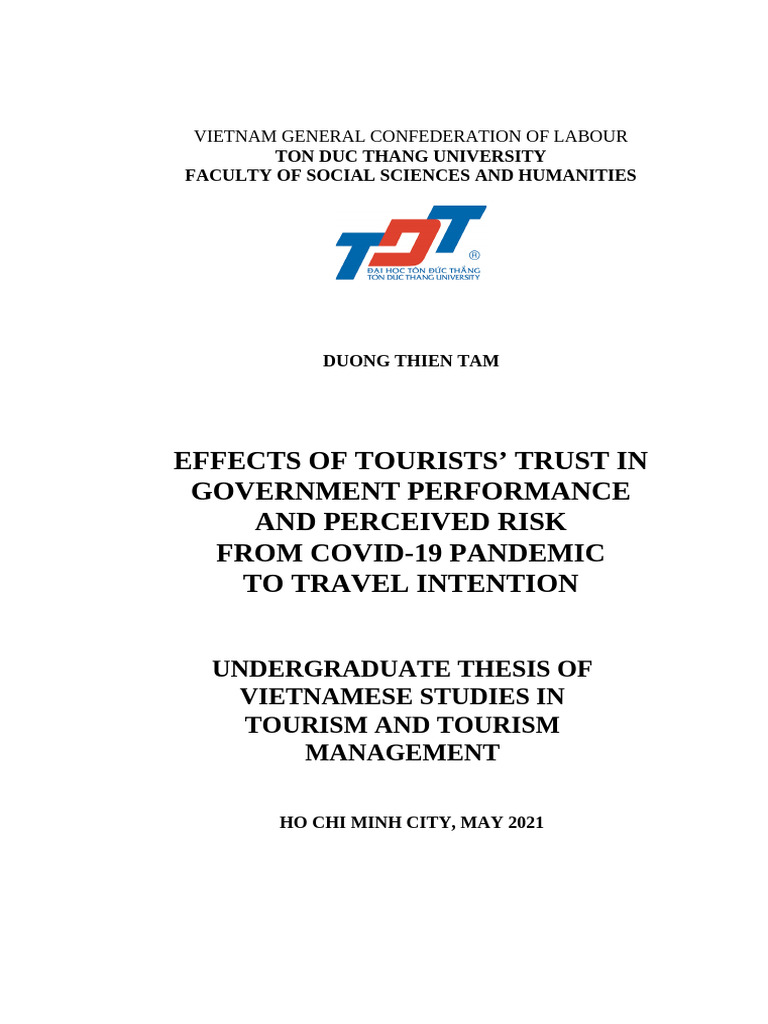 Sample Thesis | PDF | Tourism | Attitude (Psychology)
