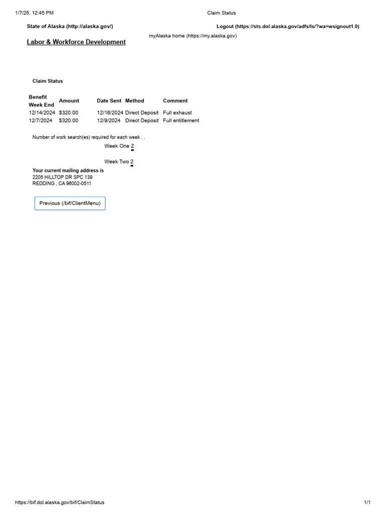 Claim Status Edd | PDF