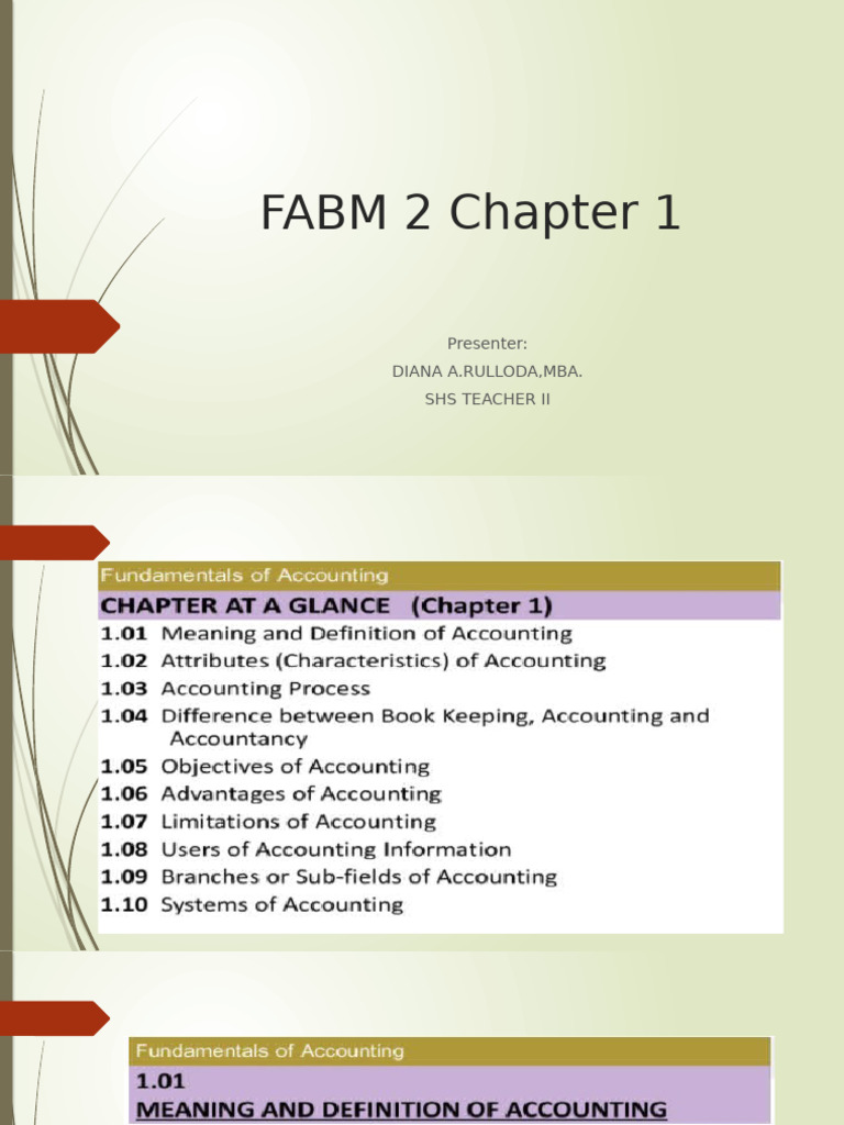 FABM 2 Chapter 1 | PDF