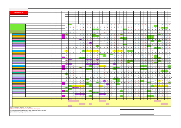 Shift Roster Utility - Year 2024 - Live | PDF