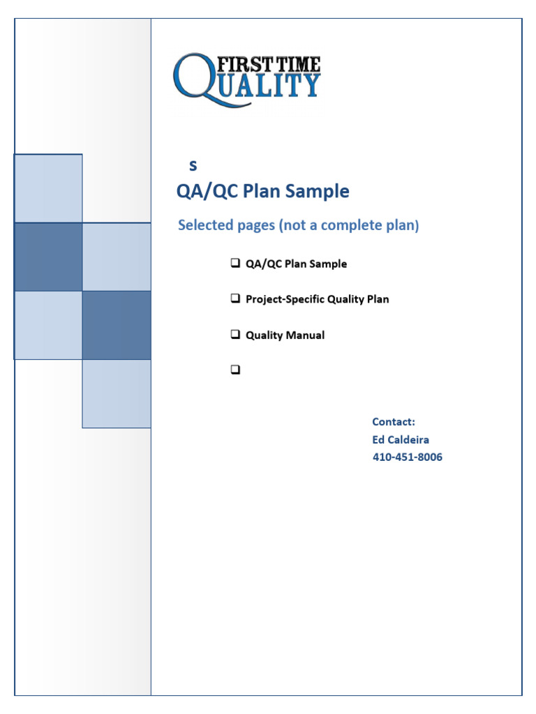 Asphalt Paving Quality Control Plan Sample | PDF | Quality Assurance