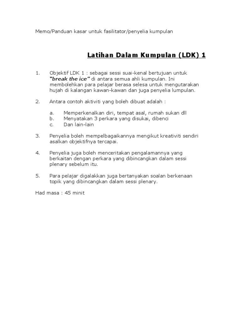 Contoh LDK | PDF