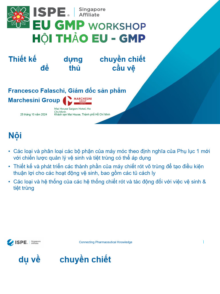 VN 25.10 915 EU GMP ISPE VNPCA FFalaschi - Design of Aseptic Filling ...