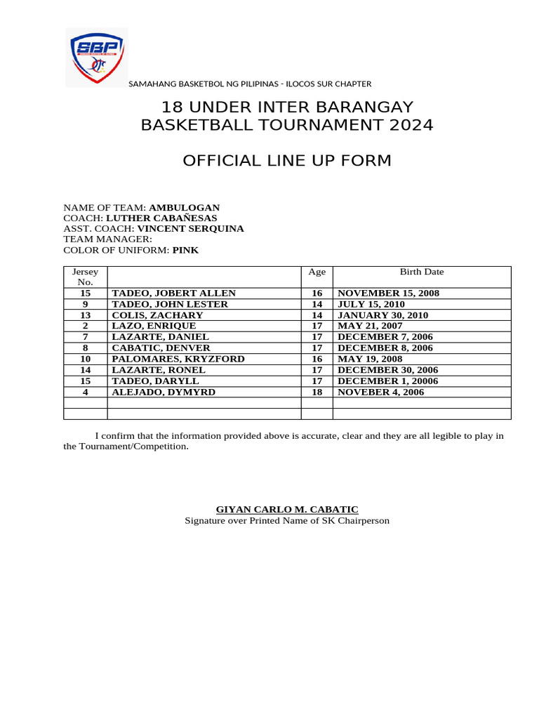 SUCOC_BBALL_OFFICIAL-LINE-UP-FORM (1) (2) | PDF SUCOC_BBALL_OFFICIAL-LINE-UP-FORM (1) (2) | PDF