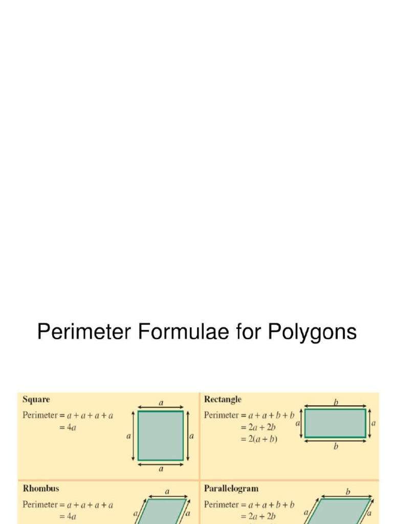Perimeter and Area Class VII | PDF