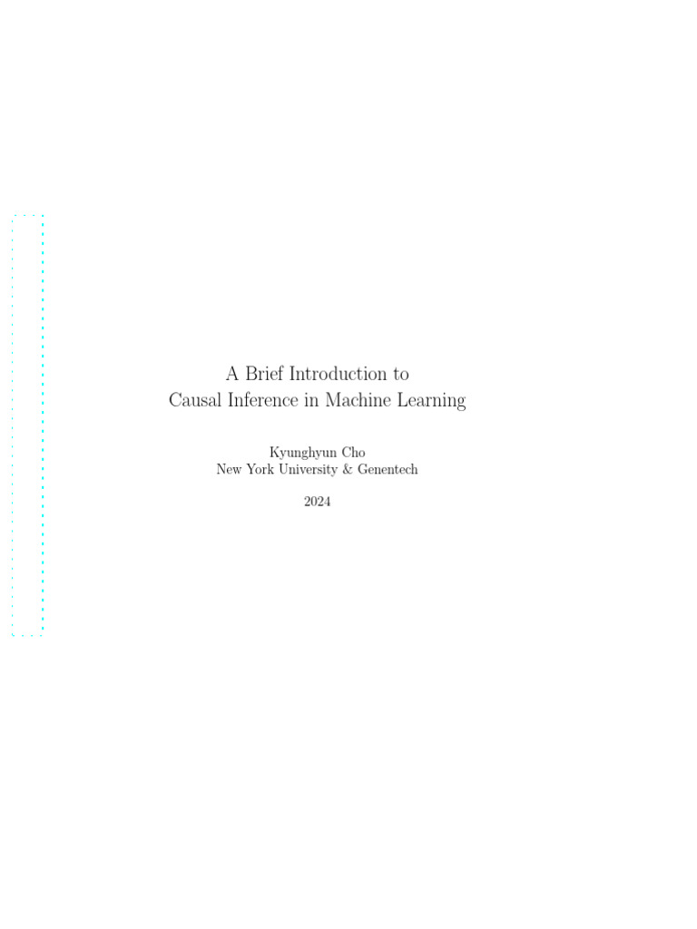 A brief introduction to causal inference in machine learning | PDF | Causality | Probability ...