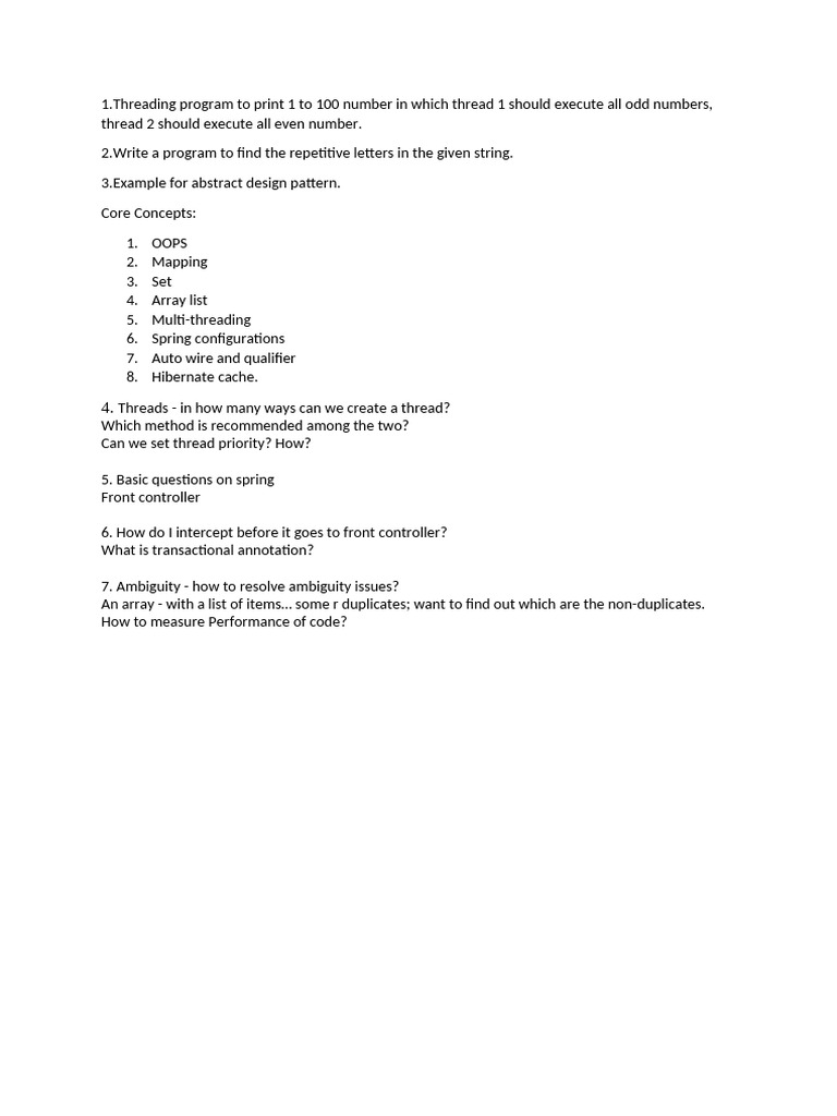 Java Questions March | PDF