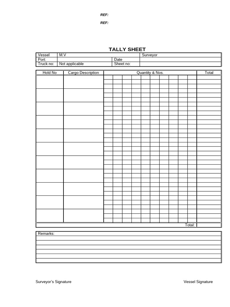 Tally Sheet Blank Sheet | PDF