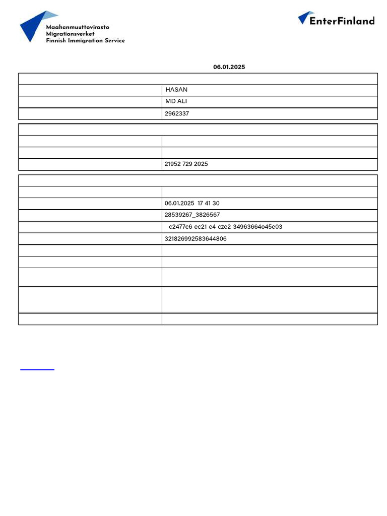 First Residence Permit Application Receipt | PDF