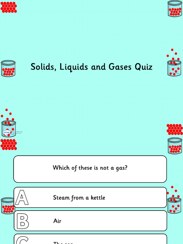 Solids-Liquids-and-Gases-Quiz | PDF