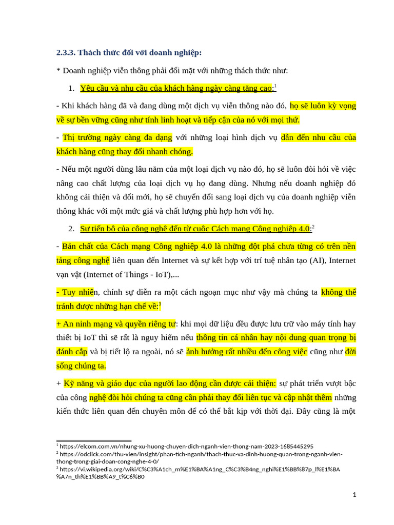 Thách thức của viễn thông | PDF