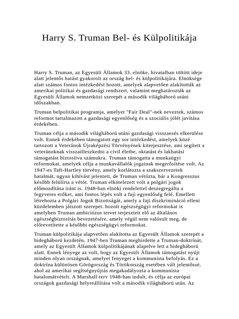 Harry S. Truman | PDF