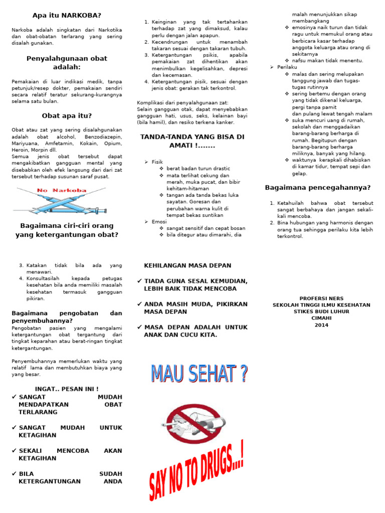 Leaflet Bahaya NARKOBA | PDF