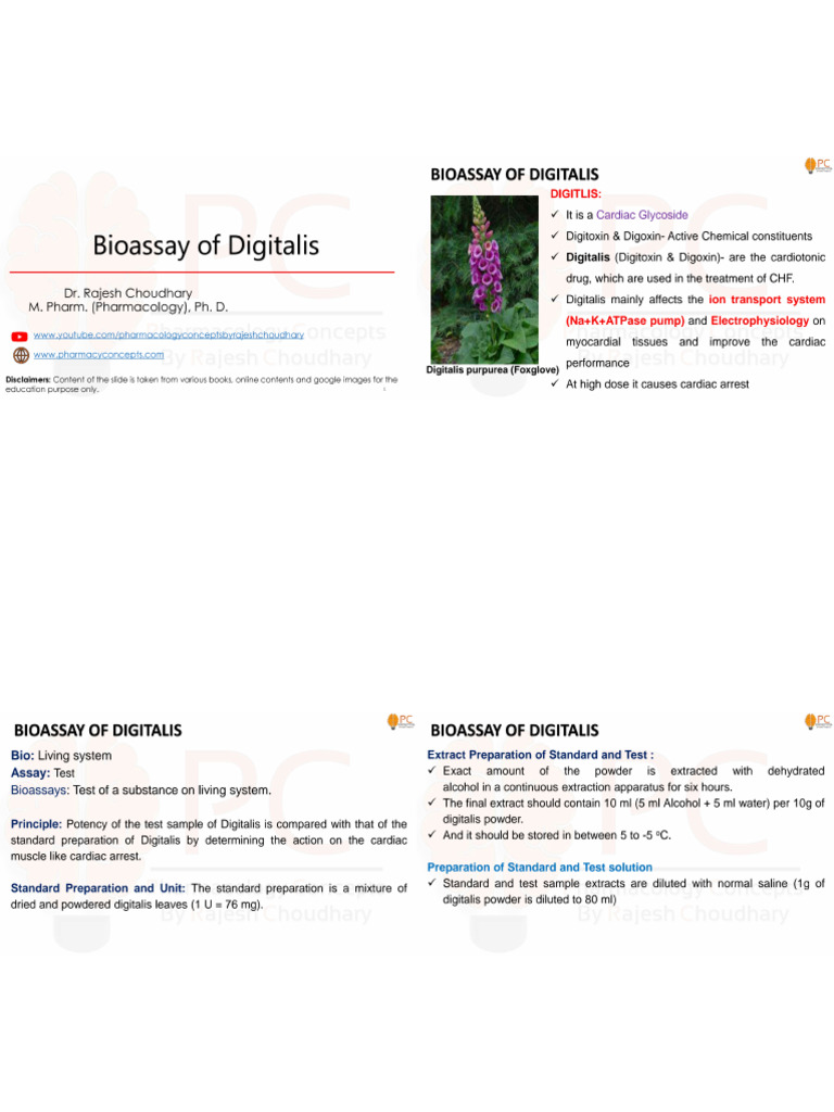 Bioassay of Digitalis PDF | PDF