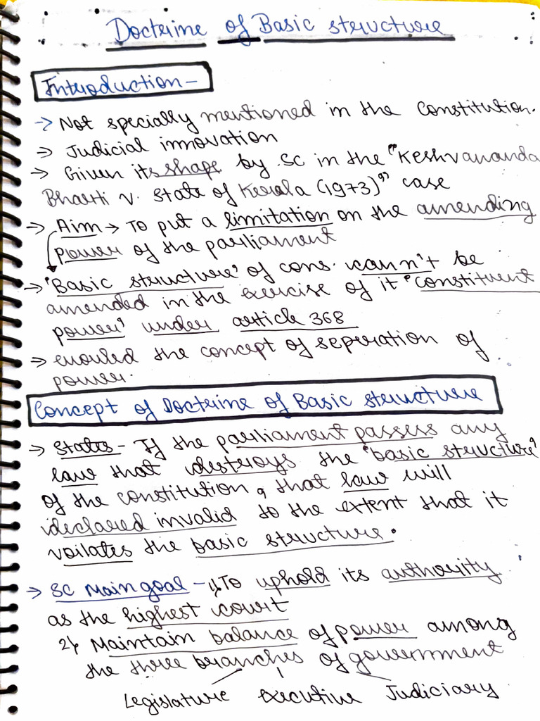 Doctrine of Basic Structure | PDF