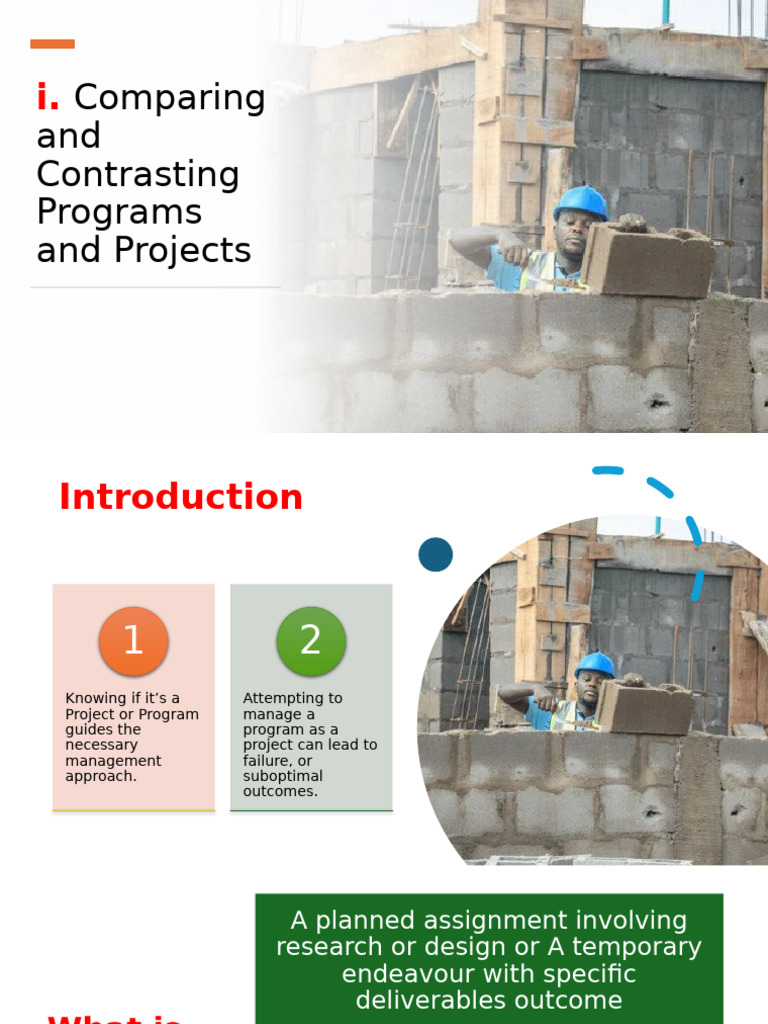 Projects Vs Programs | PDF | Project Management | Goal