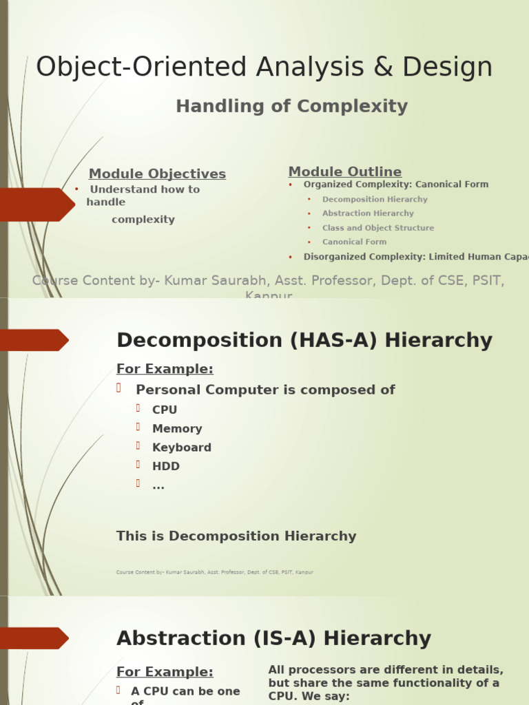 Session 1 And 2 Object Oriented Analysis And Design Pdf Object Oriented