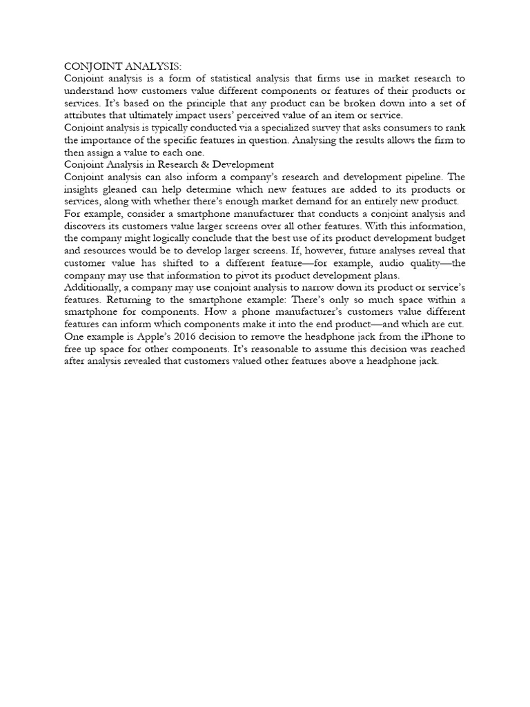 BBA conjoint analysis | PDF