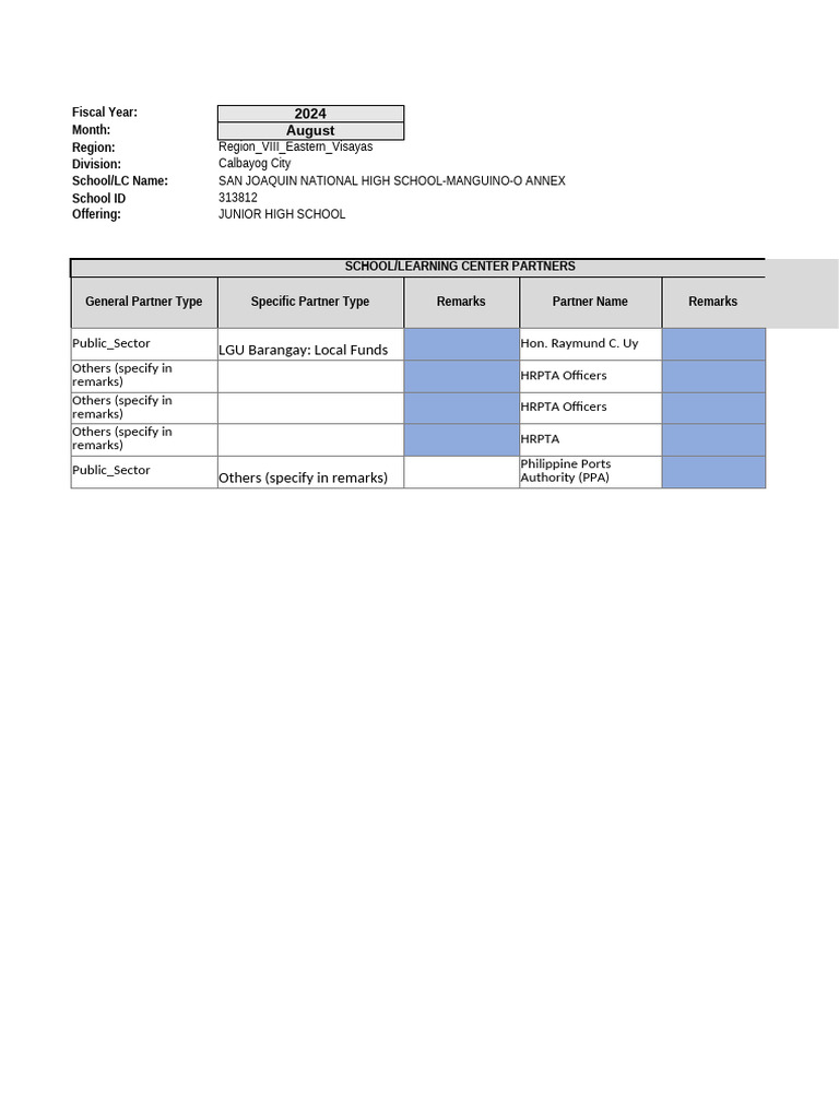 August DPDS - Template - 313812 | PDF