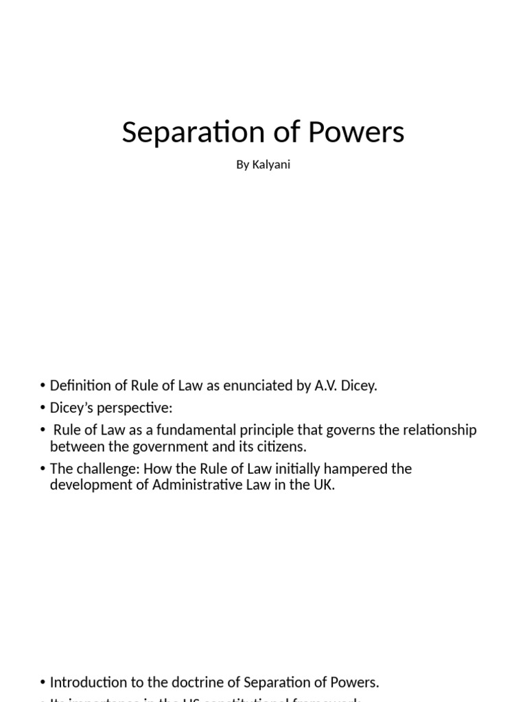 Separation of Powers | PDF | Separation Of Powers | Judiciaries