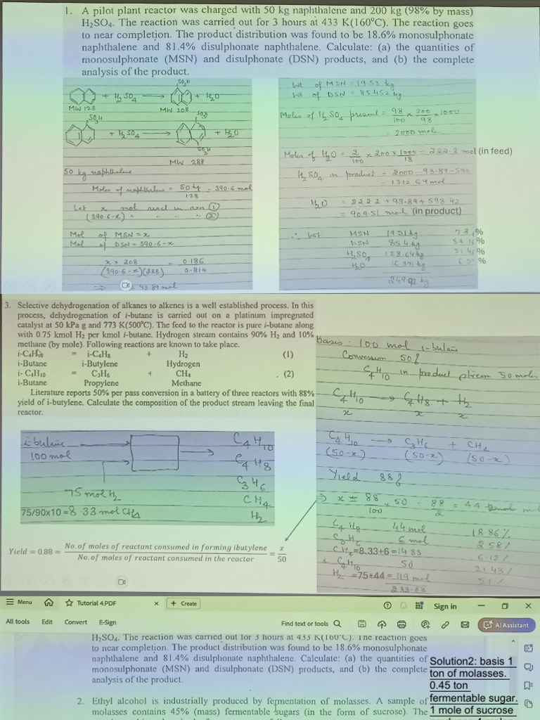 CLL111 TUT 4 Solution - Final | PDF | Carbon Dioxide | Mole (Unit)