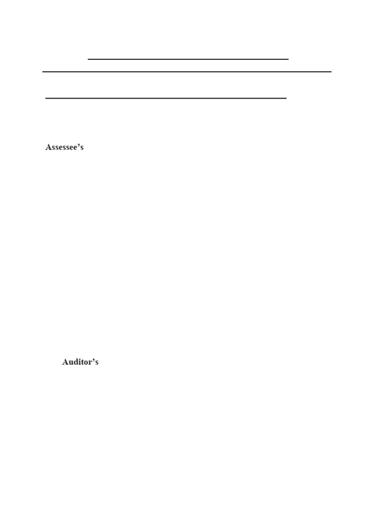 Draft Observation in Case of Tax Audit | PDF | Audit | Cheque