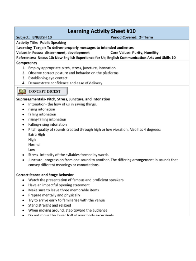 ENGLISH-LAS-10-11 | PDF