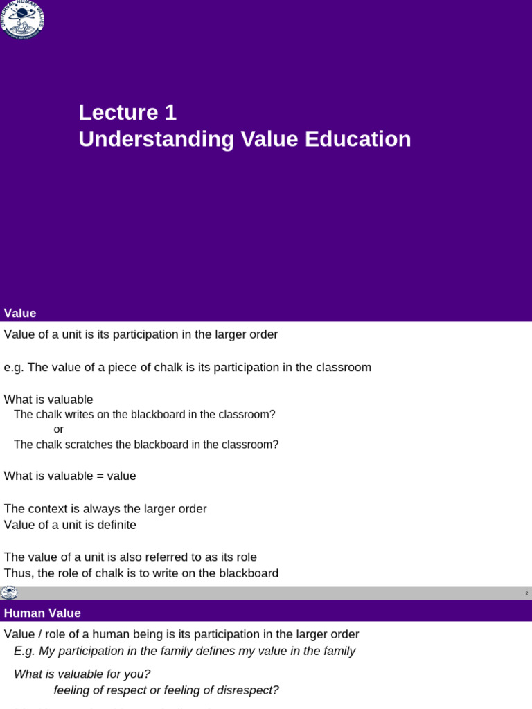 FAQ Lecture 1 - Understanding Value Education | PDF | Reason | Thought