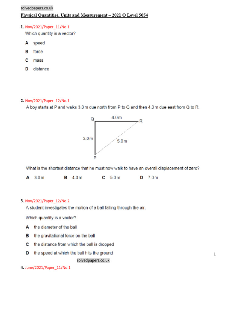 2021-Physical-Quantities-Units-and-Measurement-O-Level-5054 | PDF 2021-Physical-Quantities-Units-and-Measurement-O-Level-5054 | PDF